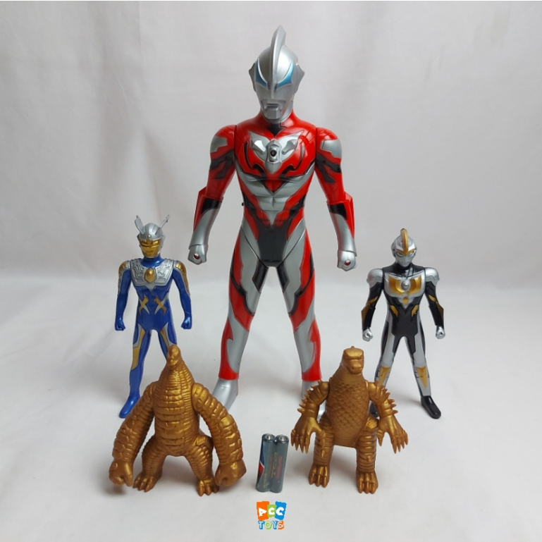 Jual Mainan Anak Robot Ultraman Baterai Lampu Suara Dengan 2 PCS ...