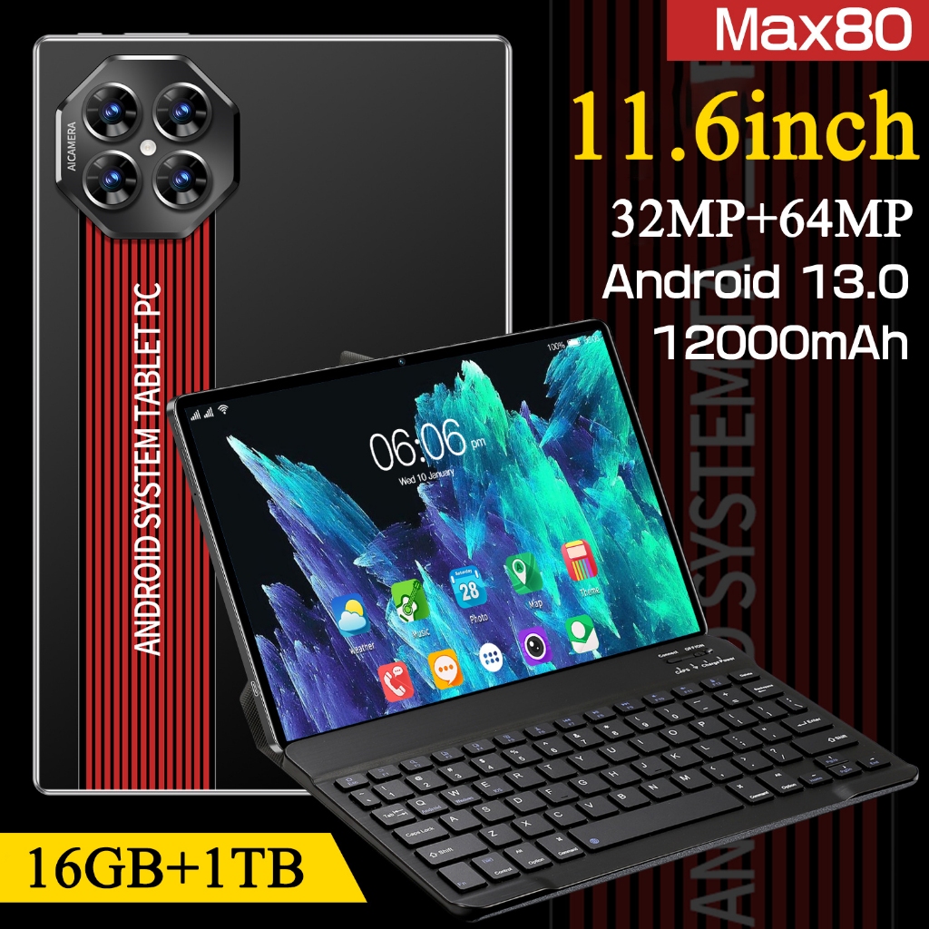 Jual 2025 PAD Tablet Max80 11.6 inci 16GB+1024GB Baru Asli Tablet ...