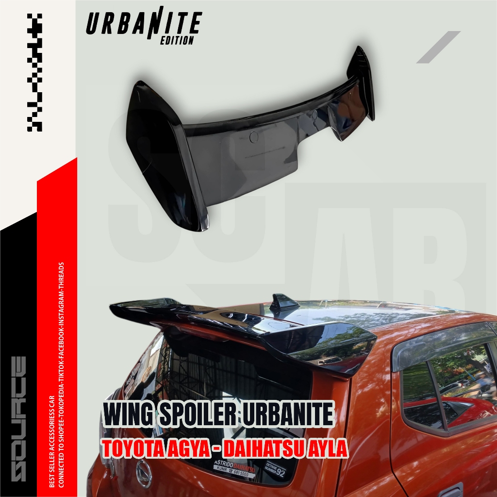 Jual REAR WING SPOILER URBANITE FOR AGYA AYLA | Shopee Indonesia
