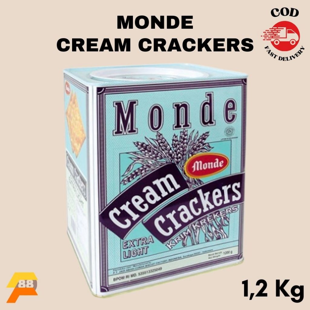 Jual Monde Kaleng / Monde Cream Crackers / Biskuit Monde ORIGINAL 1,2kg ...