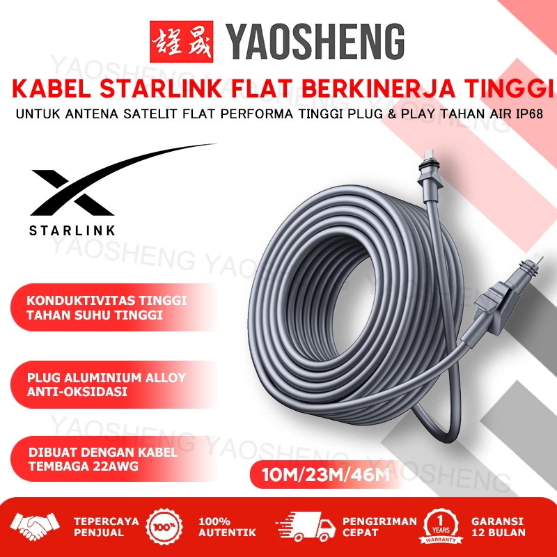Jual Starlink Flat High Performance Cable - 8M Kabel Pengganti Starlink ...