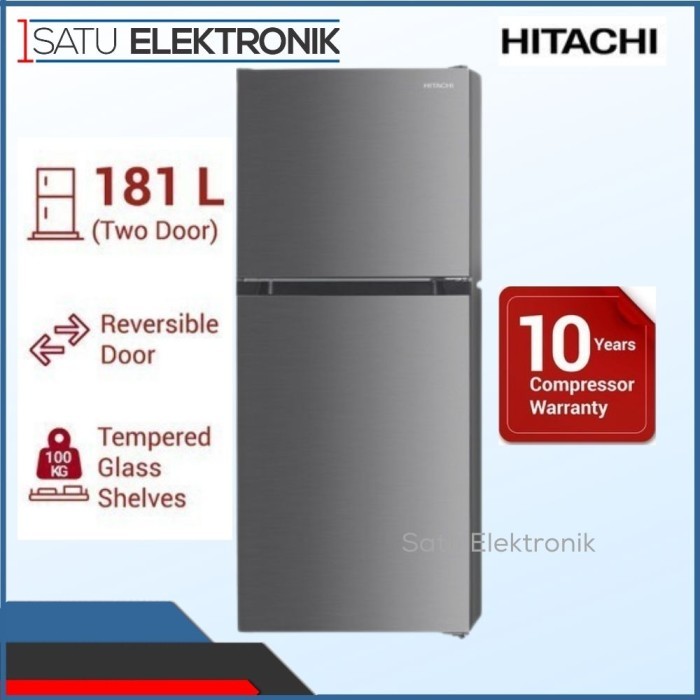 Jual Hitachi Kulkas 2 Pintu 181 Liter HRTN5198MXID HRTN5198 Lemari Es Inverter | Shopee Indonesia