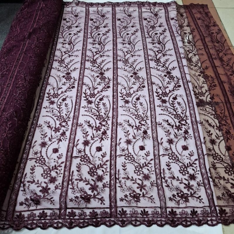 Jual kain tille Etnik/Tile sapto Etnik Kotak-kotak/bahan gamis,Kebaya ...