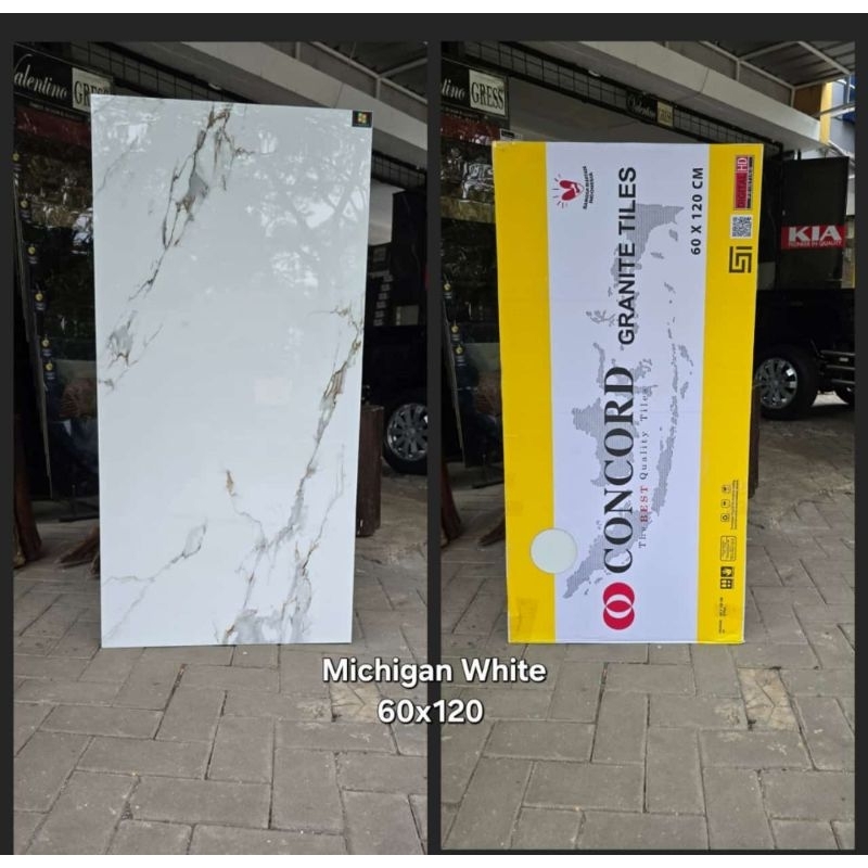 Jual granit lantai dinding ukuran 60x120 Concord carara marble glossy ...