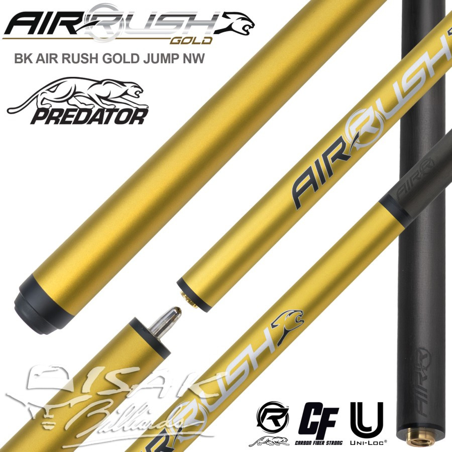 Jual Predator Air Rush Gold Carbon Jump Cue NW - Limited Edition Stick ...