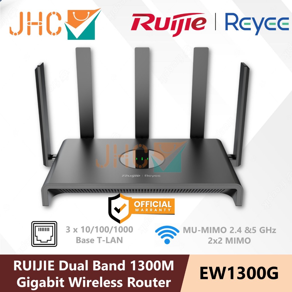 Jual RUIJIE RG-EW1300G 1300M Dual band Gigabit Wireless Router | Shopee ...