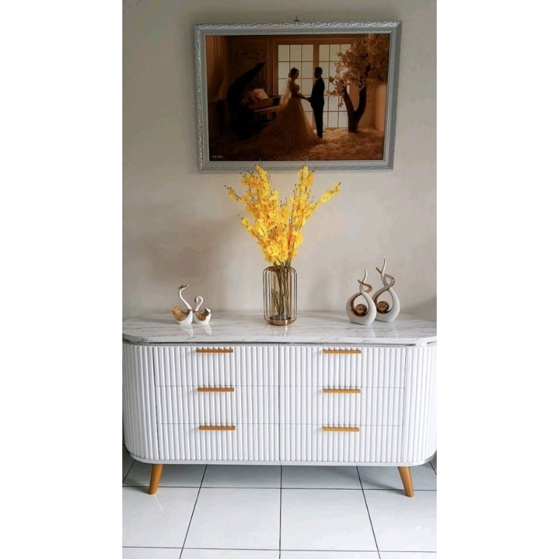 Jual buffet credenza custom ukuran 160cm tinggi 80cm top table hpl ...