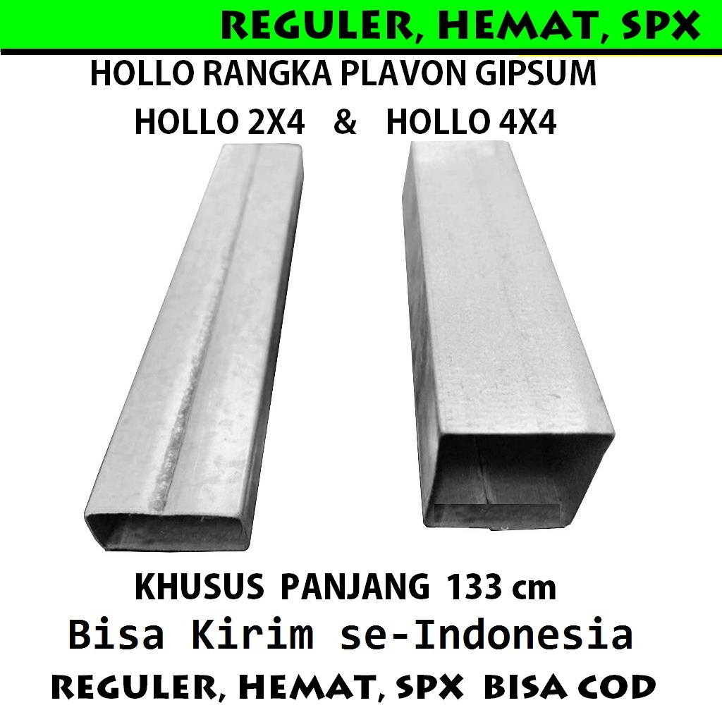 Jual Hollo Galvanis 2x4 4x4 Plafon Holow Galvalum Holo Baja Hollow Rangka Plavon Gipsum 133 CM ...