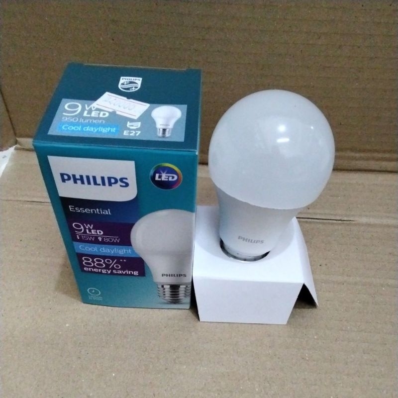 Jual Philips LED Essential 9W Putih Lampu Ess Bulb | Shopee Indonesia