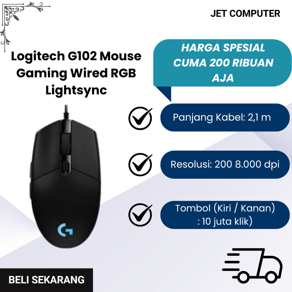 Jual Logitech G102 Mouse Gaming Kabel RGB Lightsync with Macro | Shopee Indonesia
