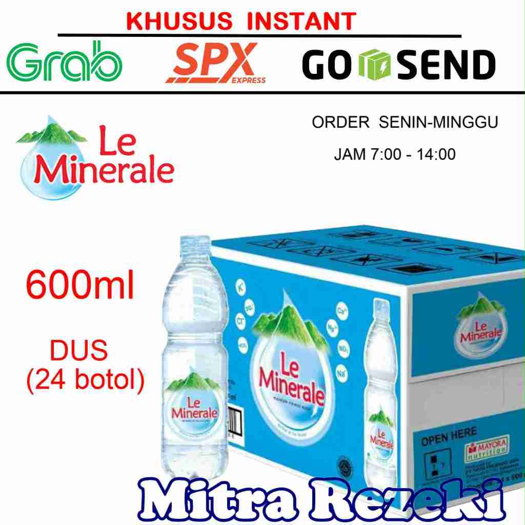 Jual Le Minerale Air Mineral Dus Botol Tanggung 600ml x 24 pcs ...