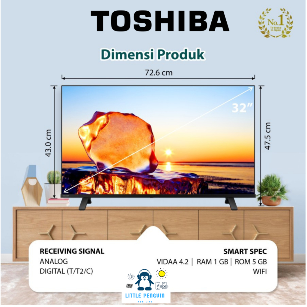 Jual TOSHIBA 32E31KP 32" LED TV - HD Smart TV | Shopee Indonesia