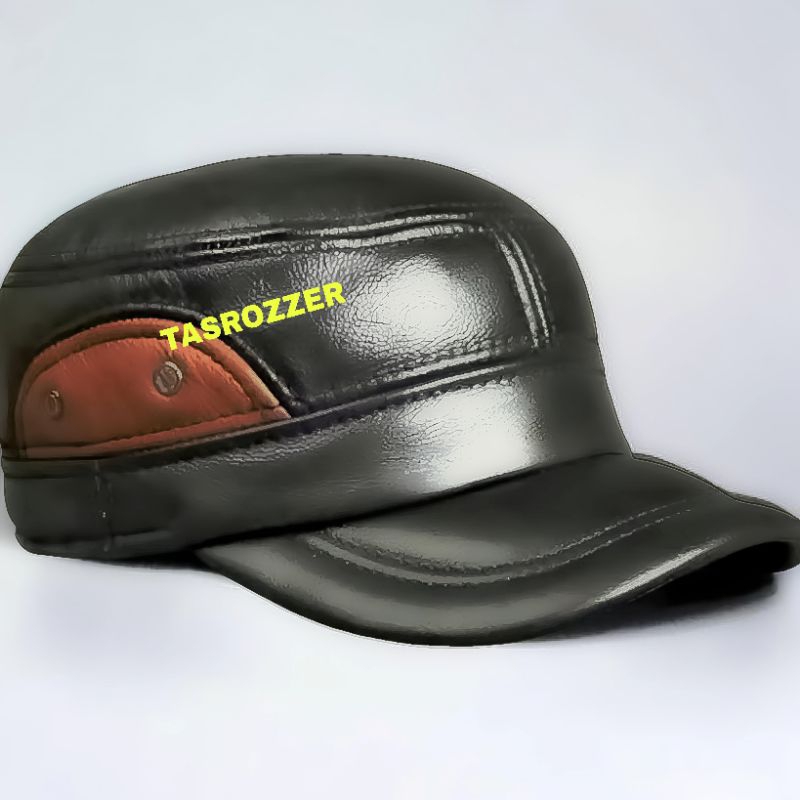 Jual Topi pria kulit asli variasi coklat | Shopee Indonesia