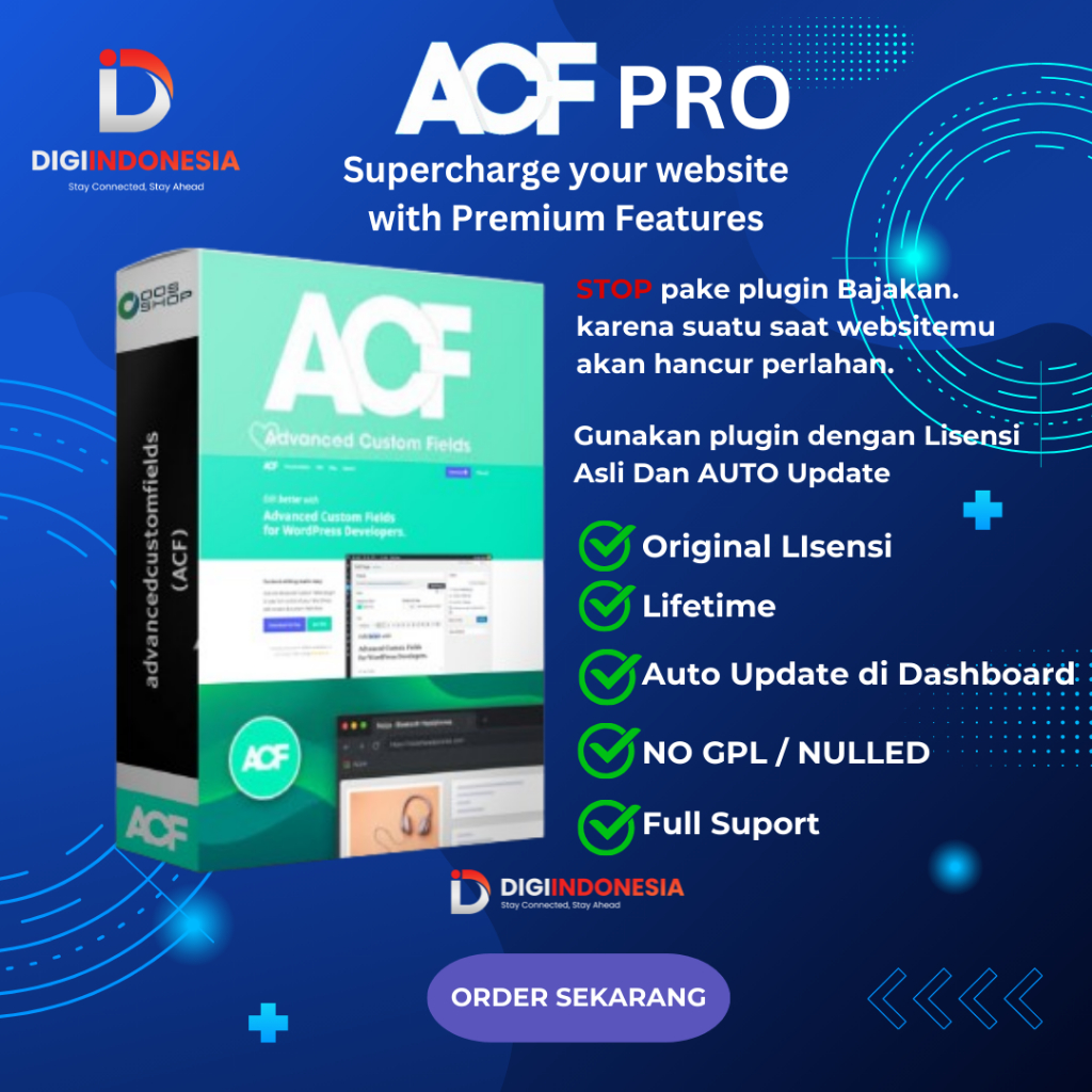 Jual DVANCED CUSTOM FIELDS (ACF PRO) 100% Original License LifeTime Automatic Update + Full ...
