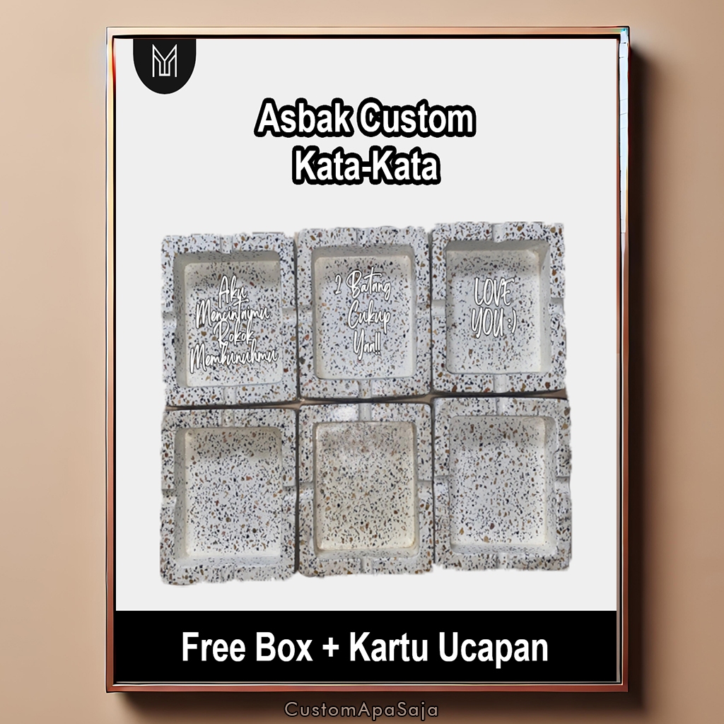 Jual Asbak Custom Pesan – Hadiah Spesial dengan Kartu Ucapan Gratis dan ...
