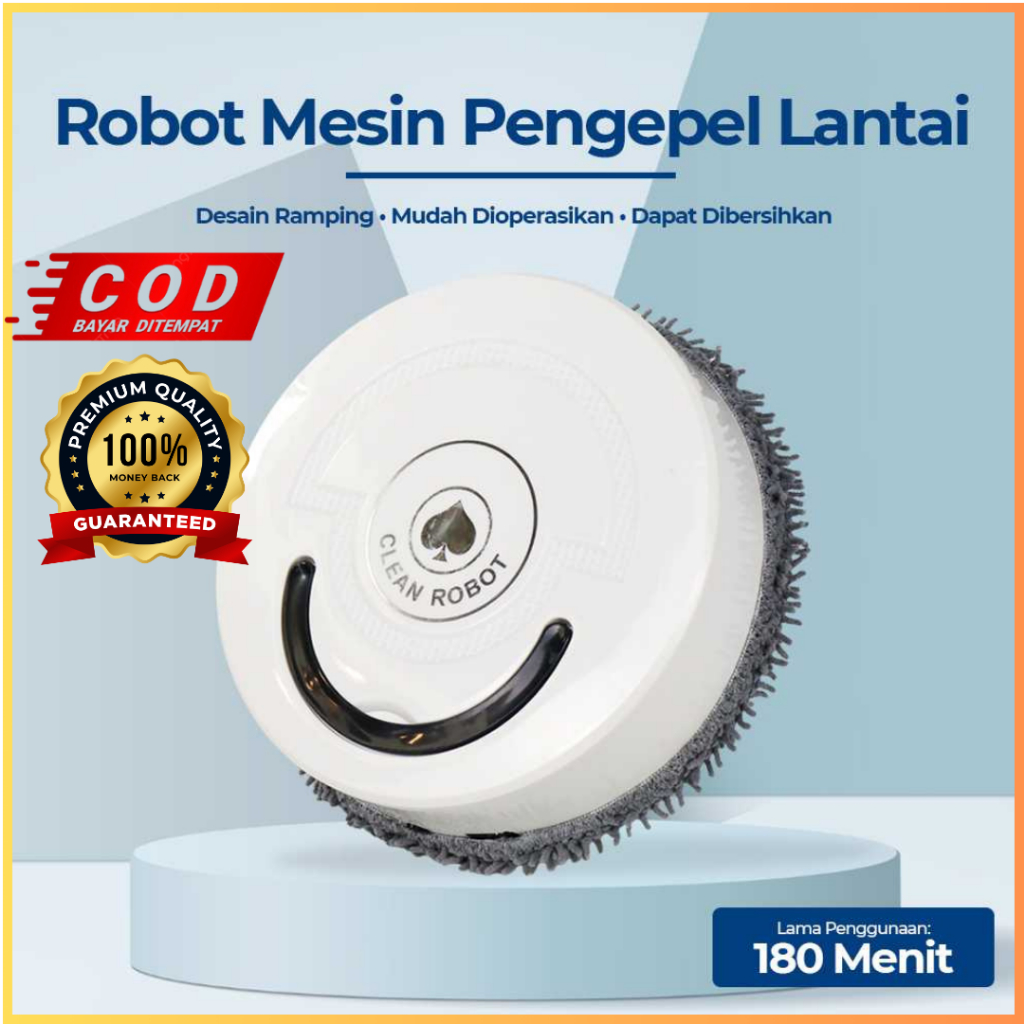 Jual CLEAM Robot Pel Sapu Lantai Microfiber Intelligence Dust Mop ...