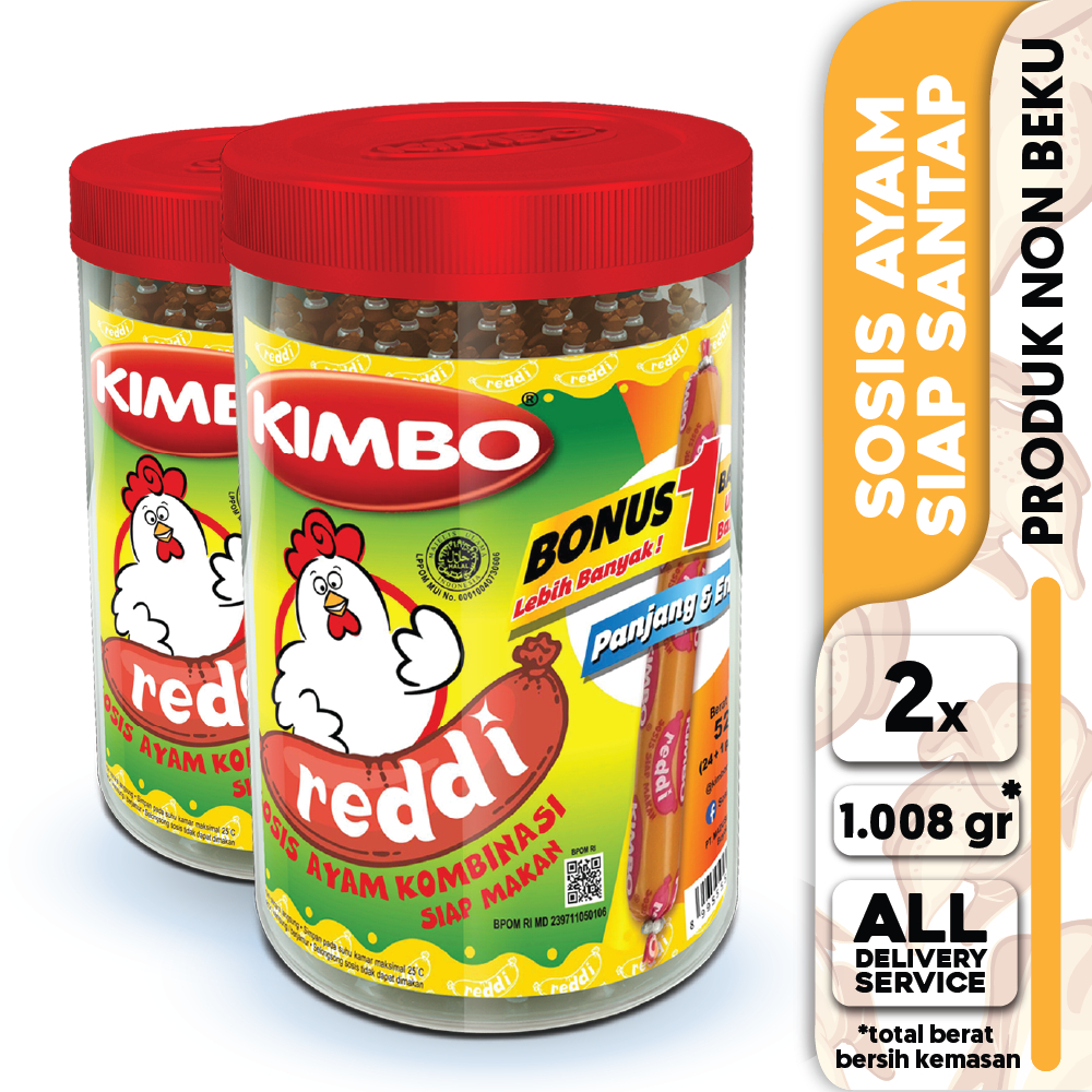 Jual KIMBO Reddi Sosis Ayam Toples Twin Pack | Shopee Indonesia