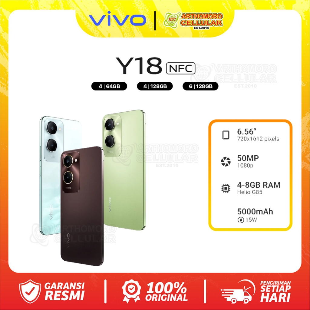 Jual VIVO Y18 (4/64), (4/128) & (6/128) - GARANSI RESMI | Shopee Indonesia