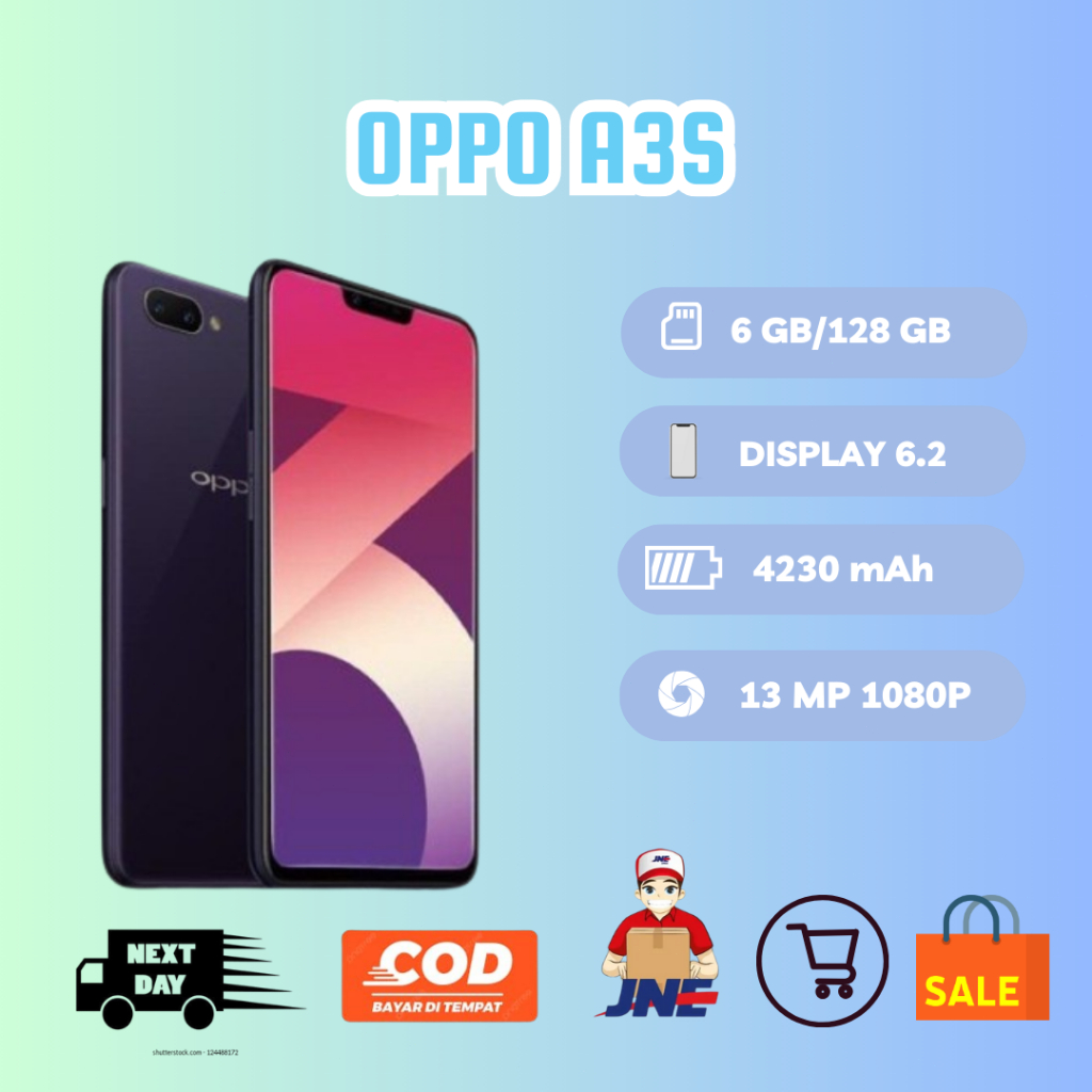 Jual SMARTPHONE A3S RAM 6/128 GB NEW SEGEL GARANSI 1 TAHUN | Shopee Indonesia