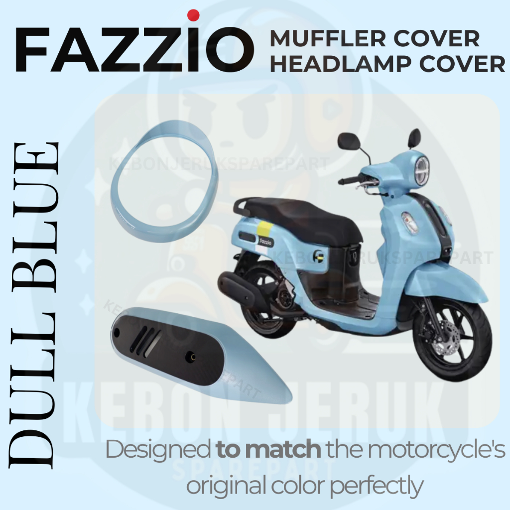 Jual Headlamp Cover Fazzio Set Muffler Dull Blue Variation Kebon Jeruk ...