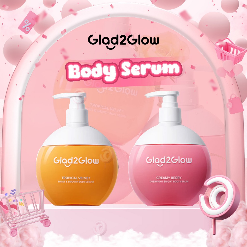 Jual GLAD2GLOW - BODY SERUM CREAMY BERRY | TROPICAL VELVET ( 300 ml ...