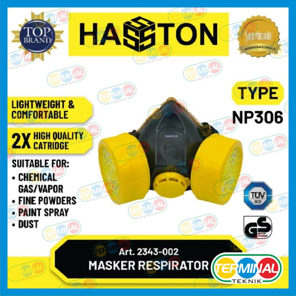 Jual HASSTON 2343-002 Masker Obat Double NP 306 Tabung Chemical ...