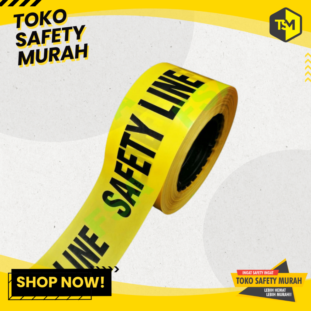 Jual Garis Polisi Baricade Tulisan SAFETY LINE 3 inch 300 meter Police ...