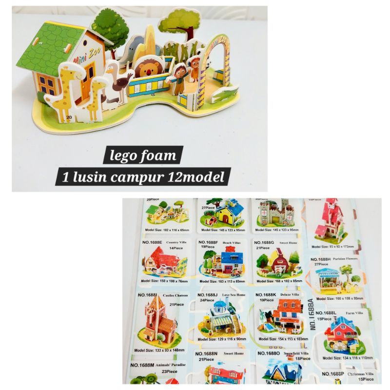 Jual puzzle model rumah / bangunan / pemandangan / puzzle interaktif ...