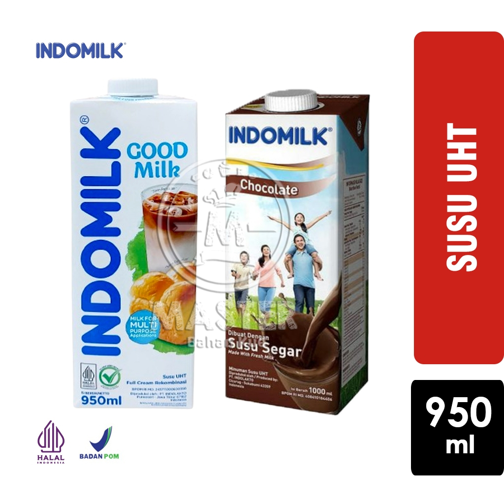 Jual Susu Indomilk UHT Plain / Cokelat [950 ml] | Shopee Indonesia