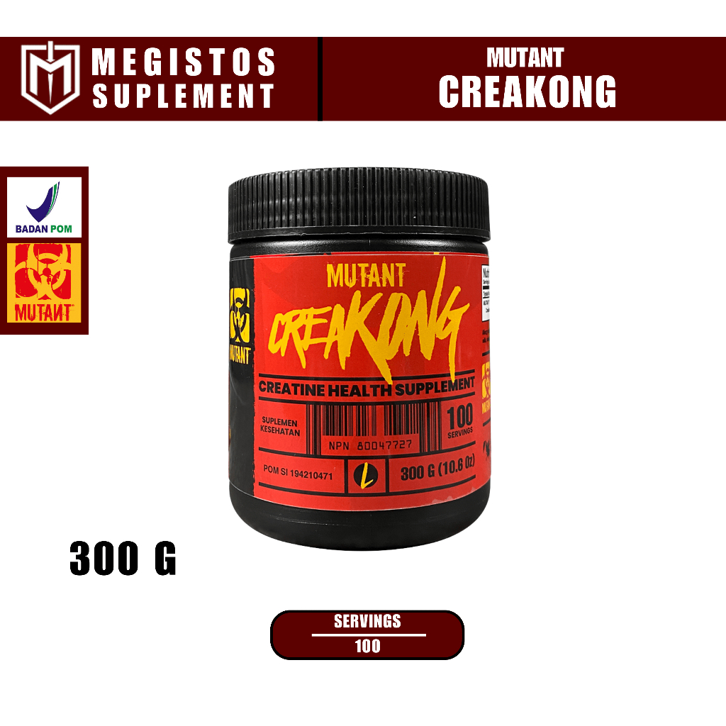 Jual Mutant Creakong 300 Gram Creatine Monohydrate BPOM | Shopee Indonesia