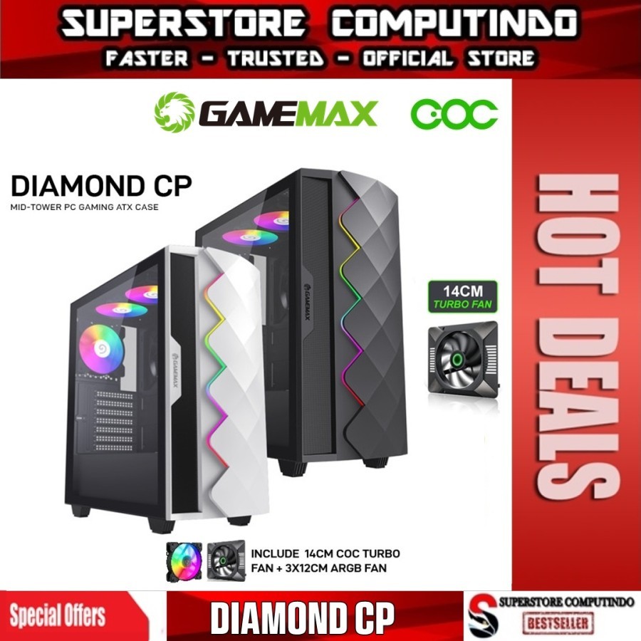 Jual Casing GameMax Diamond CP Mid-Tower ATX Gaming PC Case | Shopee ...