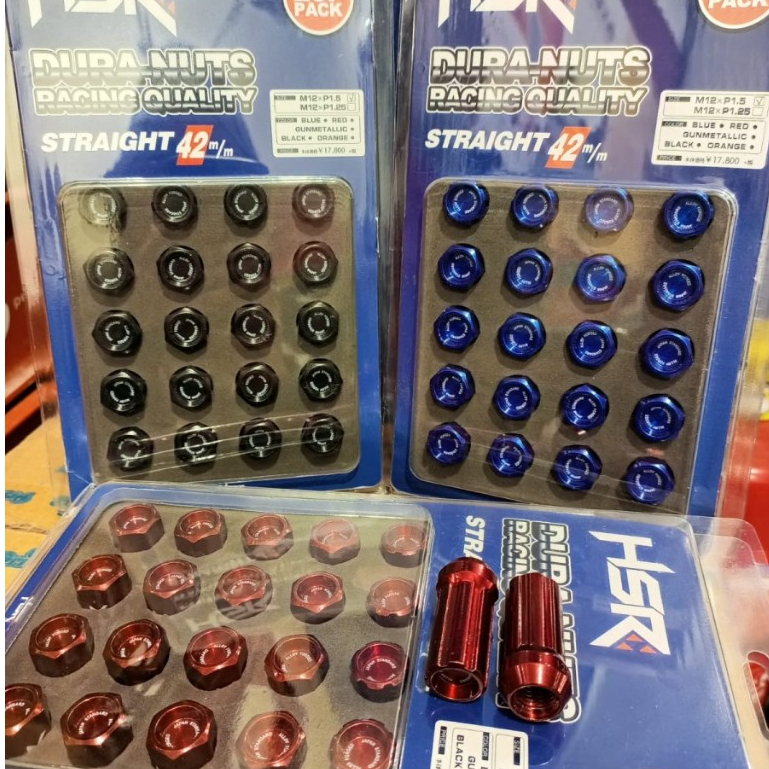 Jual BAUT RODA MOBIL DURA-NUTS RACING HSR UKURAN 1,5 & 1,25 BAHAN BESI ...