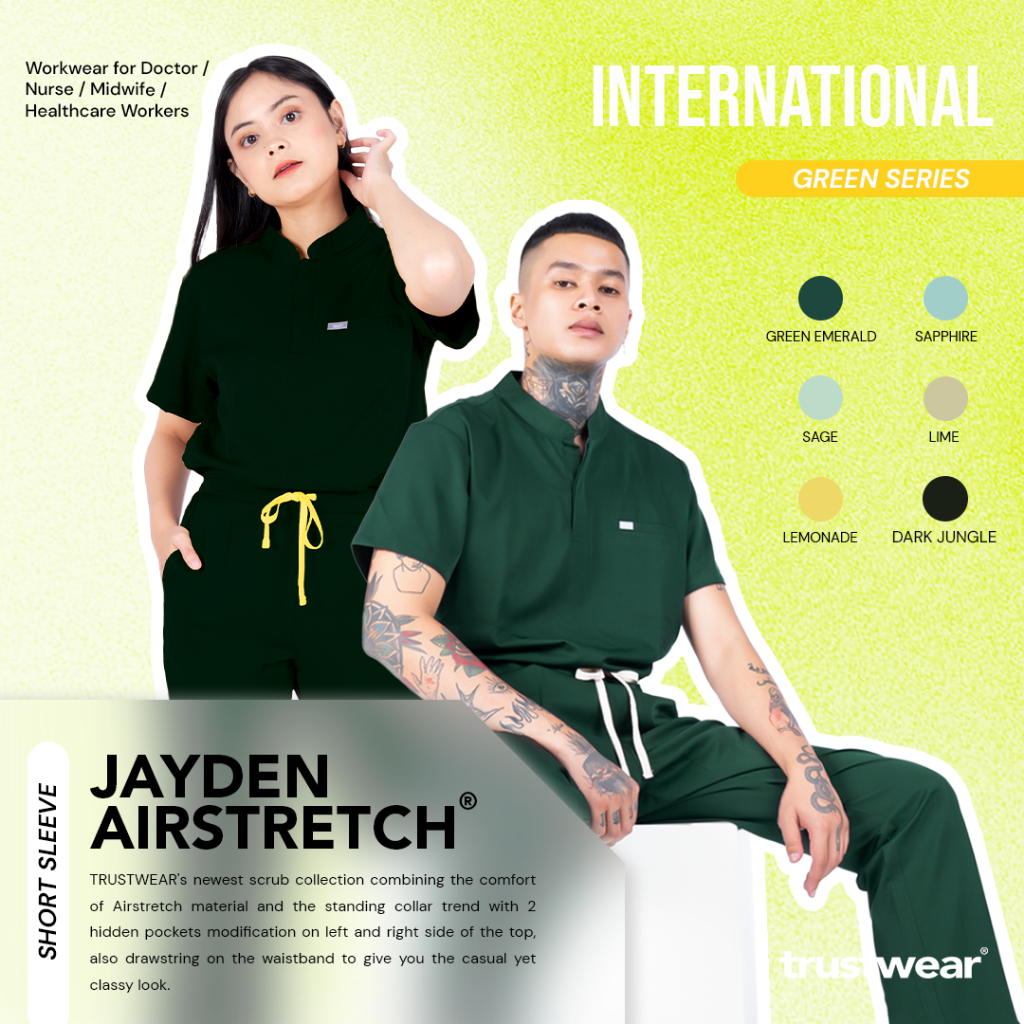 Jual [Scrubs Jayden] Doctor's Scrub/Set Baju Celana Jaga OKA OK Perawat ...