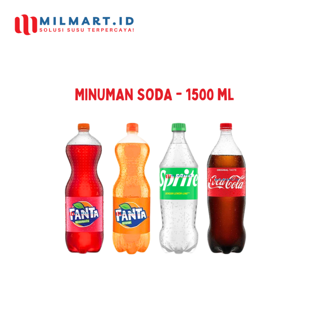 Jual [INSTANT/SAMEDAY] MINUMAN SODA BOTOL 1500ML COCA-COLA/SPRITE/FANTA STRAWBERRY ORANGE SOFT ...