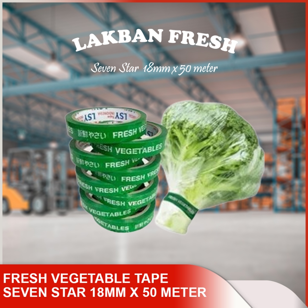 Jual (1 Biji) Lakban Isolasi Sayur Fresh Vegetables 1/2 Inch 12mm 18mm ...