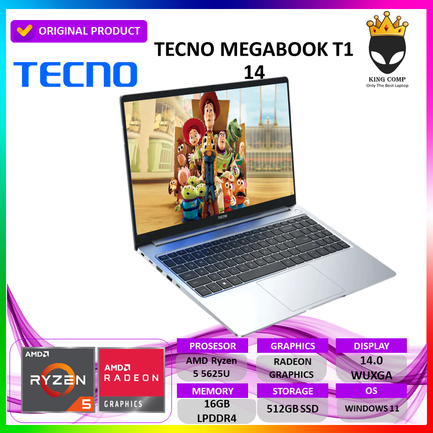 Jual Laptop Tecno Megabook T1 AMD Ryzen 5 7430U 16GB 512GB 14.0WUXGA ...