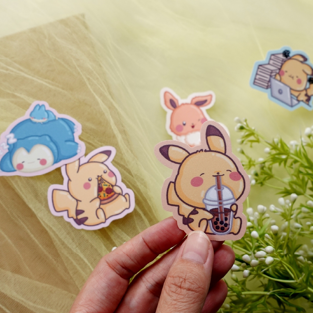 Jual Pokemon Die Cut Sticker Sheet | Waterproof | Aesthetic Sticker ...