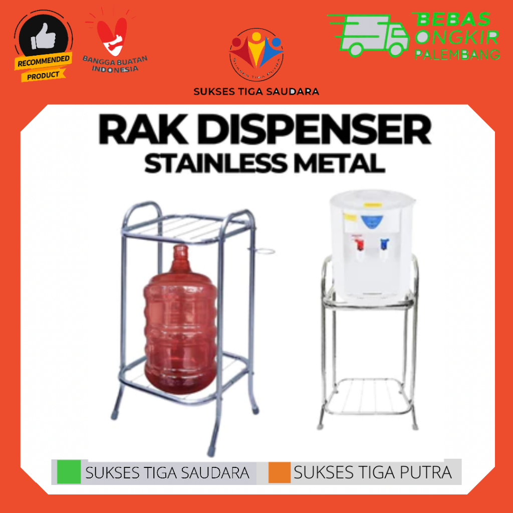 Jual RAK DISPENSER & GALON STAINLESS LION METAL / RAK GALON MINIMALIS ...