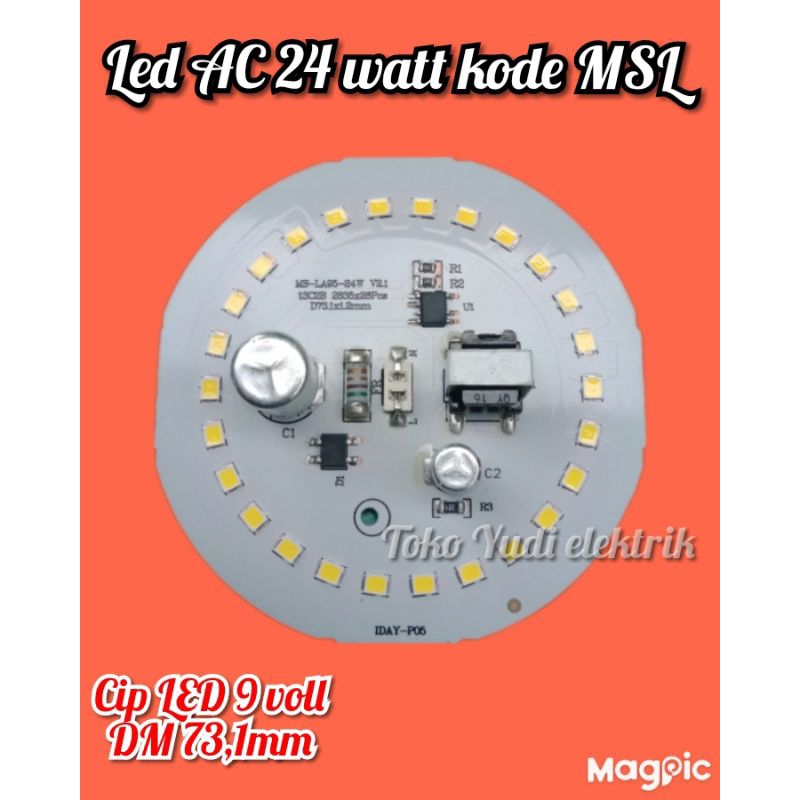 Jual PCB LED AC 24 watt kode MSL | Shopee Indonesia