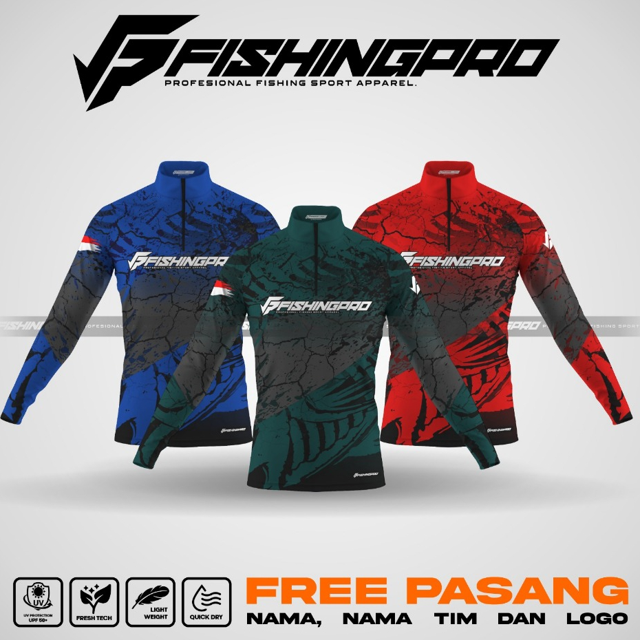 Jual Jersey Baju Mancing Fishingpro ClearBrain Bahan DryFit Anti UV | Shopee Indonesia