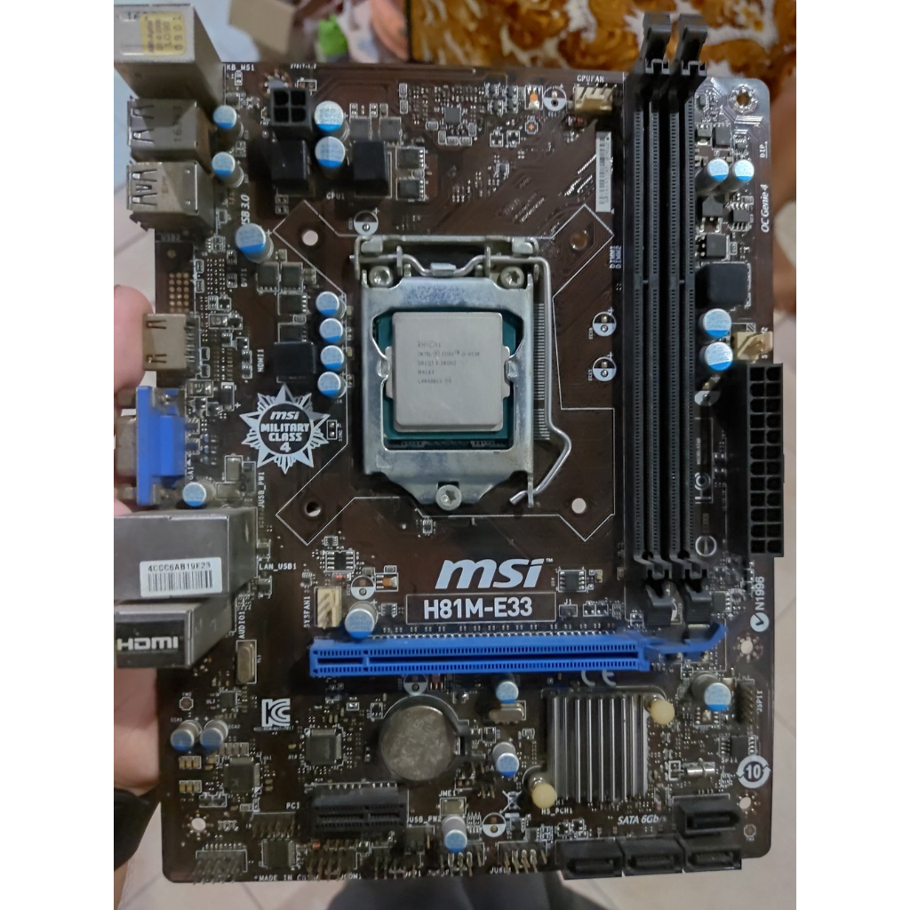 Jual PAKET MOTHERBOARD MSI H81M-E33 PROCESSOR I5 4590, RAM 8GB CORSAIR ...
