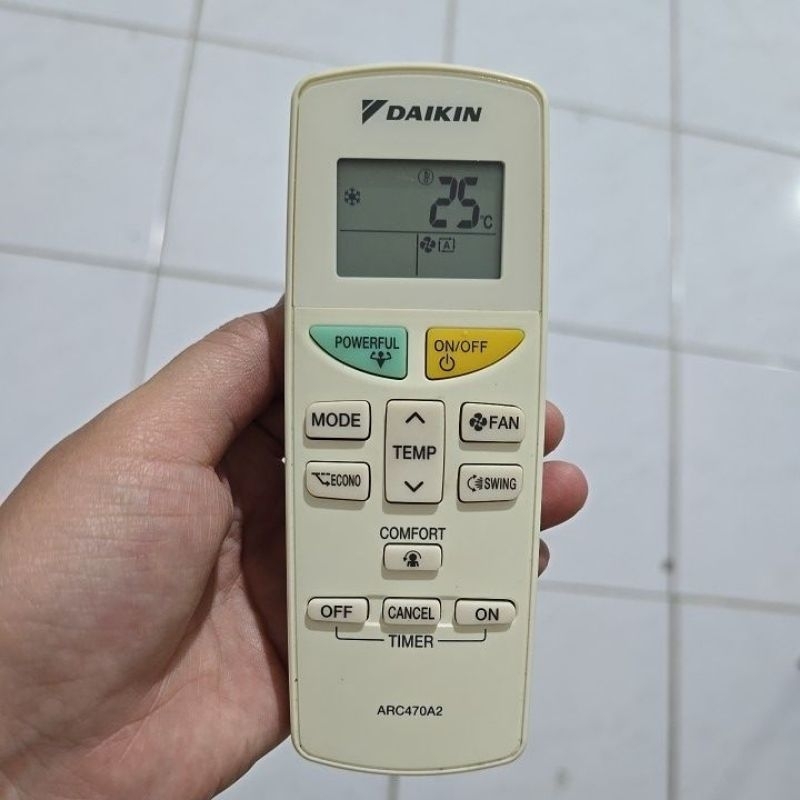 Jual REMOT AC DAIKIN ARC470A2 ORIGINAL(TANPA TUTUP) | Shopee Indonesia