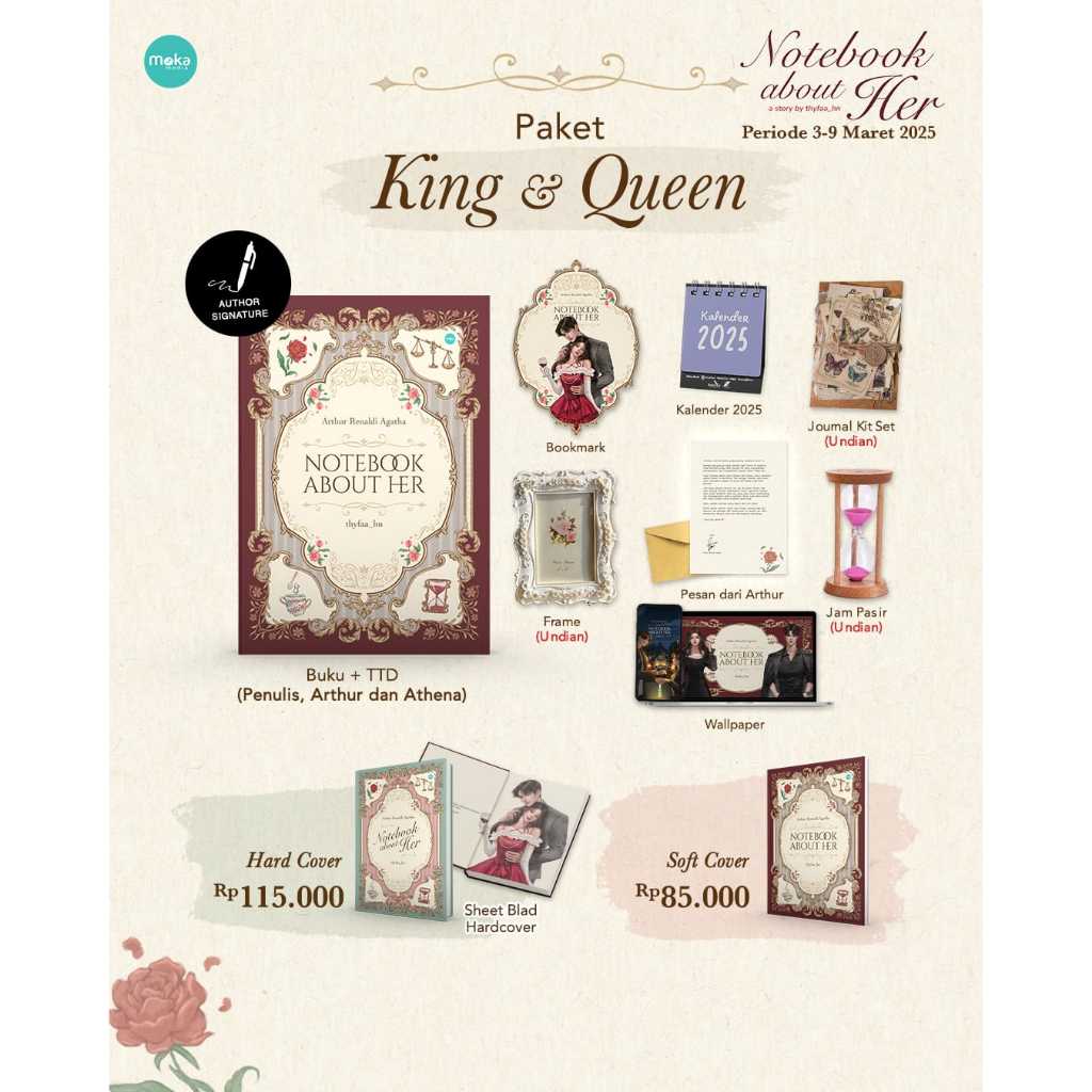 Jual Novel Notebook About Her (PAKET KING & QUEEN) by Thyfaa_hn - Moka ...