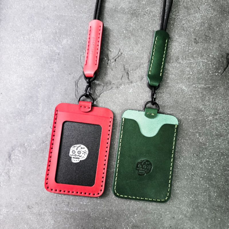 Jual BDS JAZZ - Italian Leather Lanyard ID card Holder | Shopee Indonesia