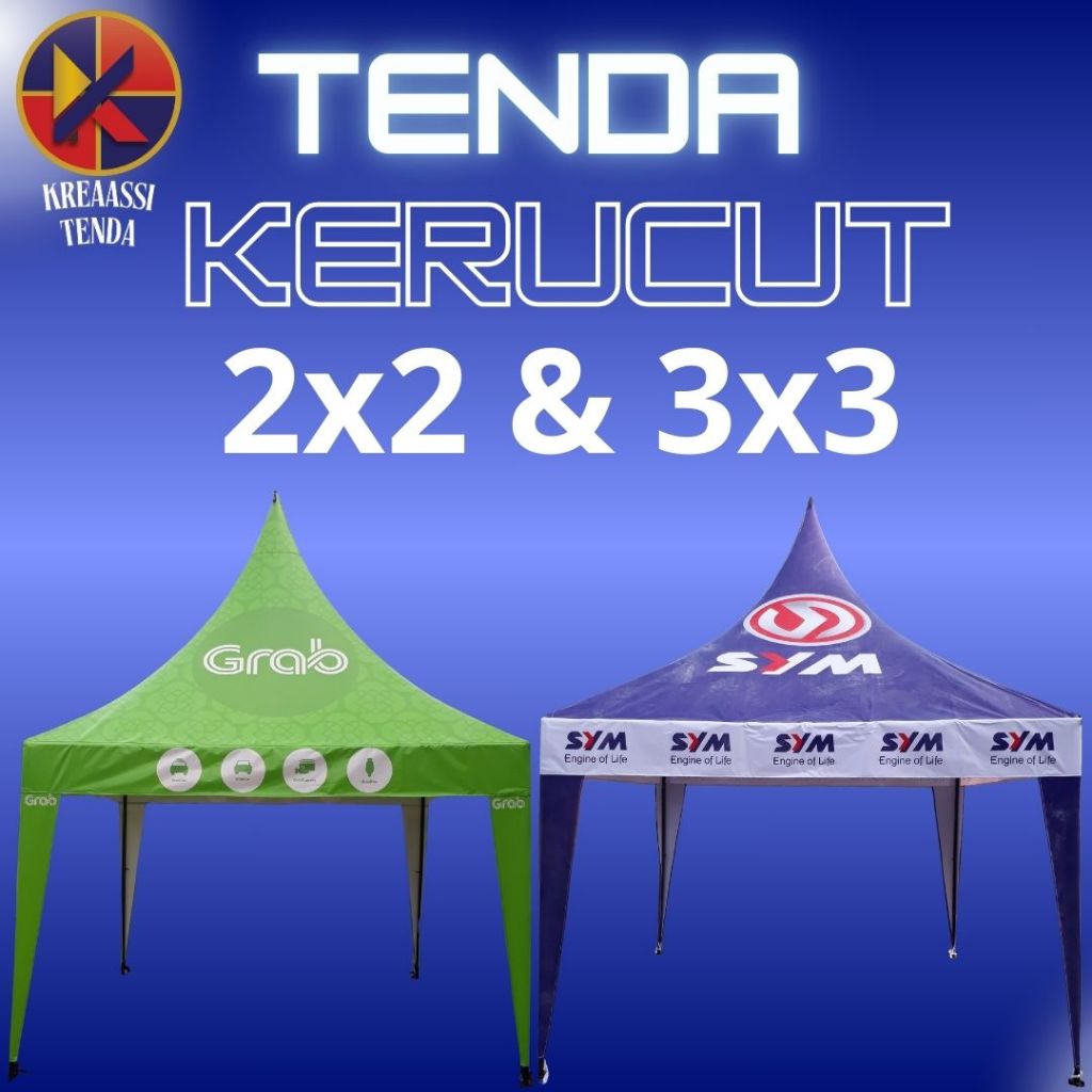 Jual TENDA DAGANG TENDA STAND TENDA KERUCUT 2X2M & 3X3M/ TENDA PROMOSI ...