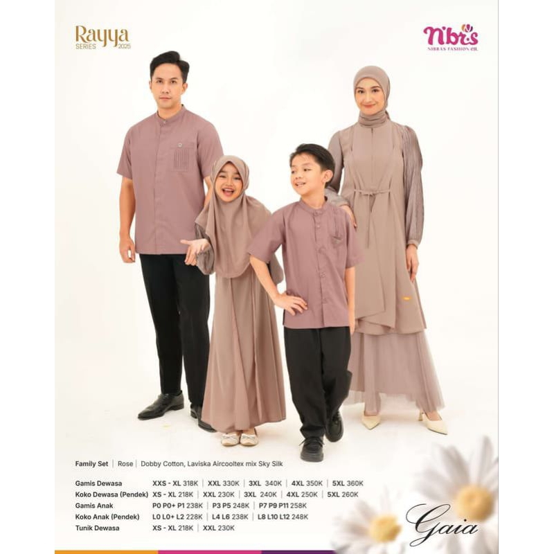 Jual Sarimbit Nibras 2025 - GAIA ROSE- Raya Series N'BRS Terbaru ...