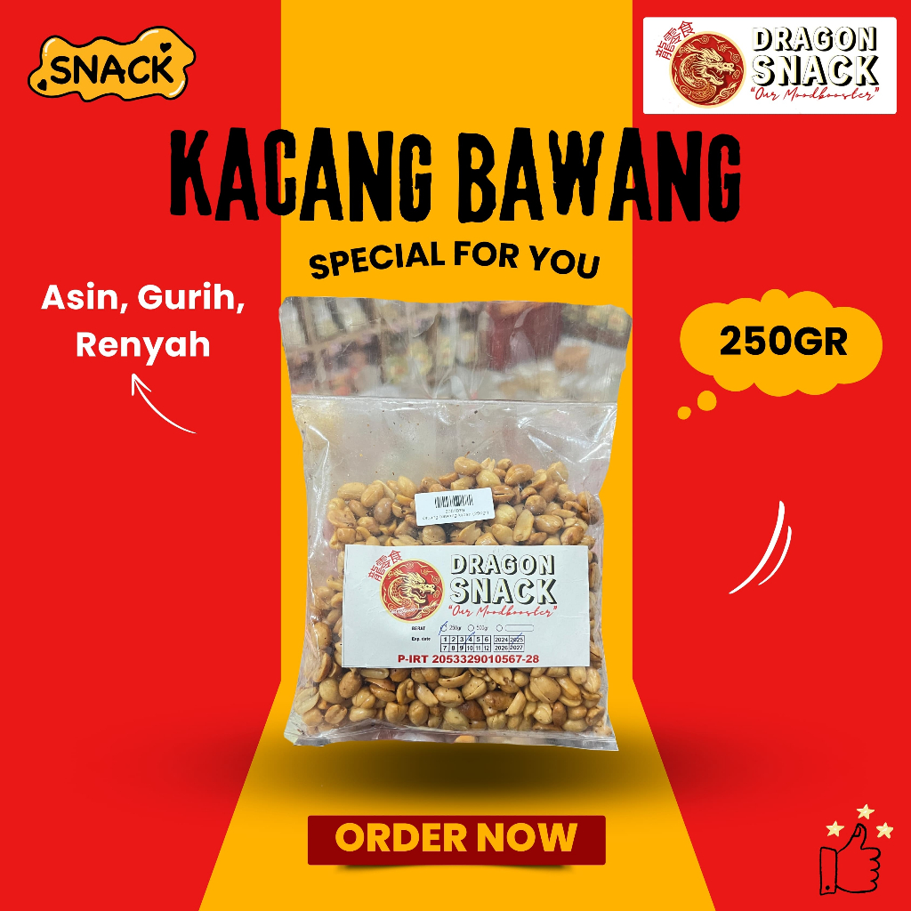 Jual KACANG BAWANG 250GR (DRAGON SNACK) | Shopee Indonesia