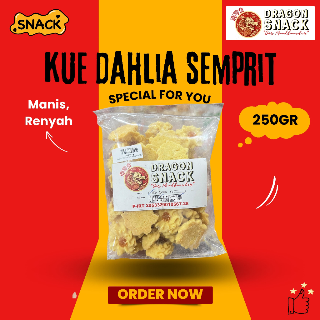 Jual KUE DAHLIA SEMPRIT 250GR (DRAGON SNACK) | Shopee Indonesia