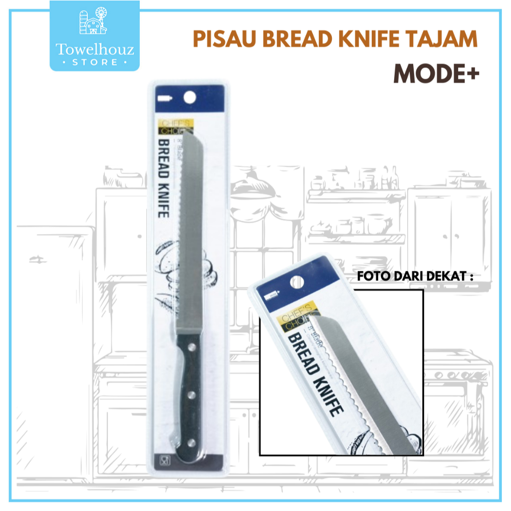 Jual Bread Knife Stainless Steel Mode+ – Pisau Roti Berkualitas & Anti ...