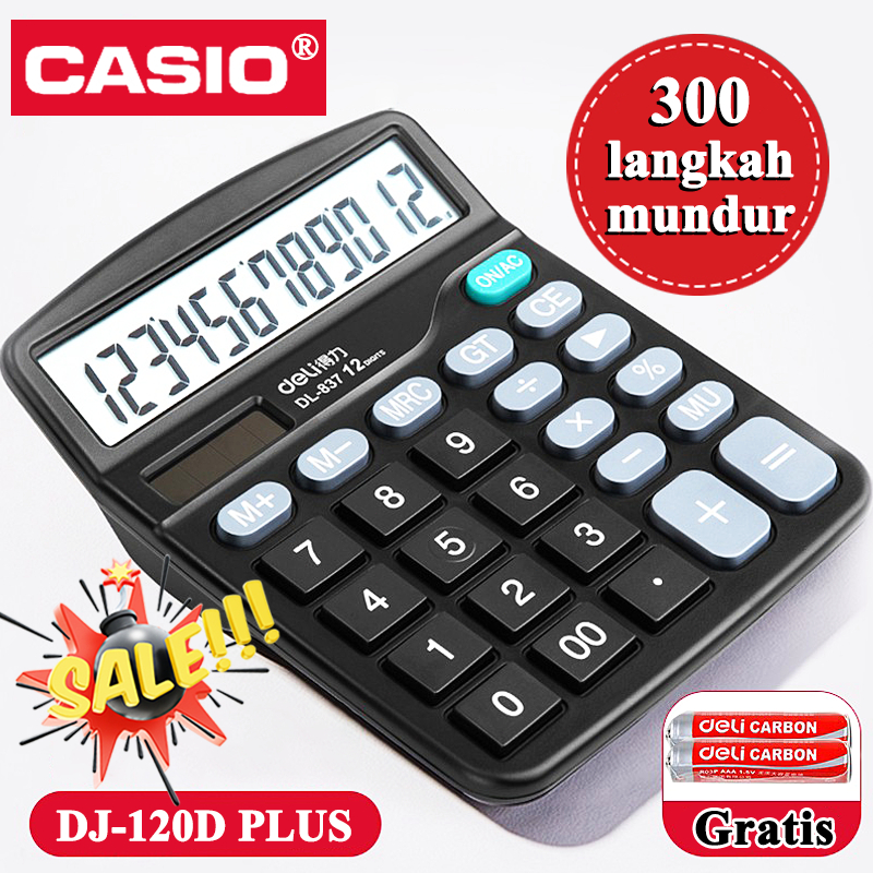 Jual CASIO Desktop Calculator /Kalkulator kerja Casio ilmiah MJ-120D PLUS/DJ-120D PLUS ...